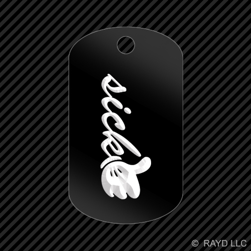 Sick Keychain GI dog tag engraved many colors JDM | eBay