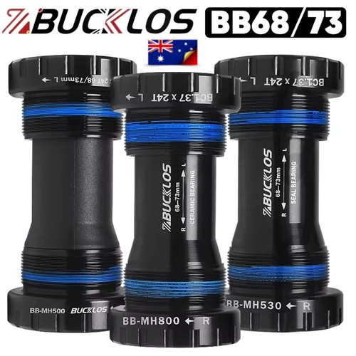 BUCKLOS Bottom Bracket BSA68/73 24mm Steel/Ceramic Bearing Threaded MTB ...