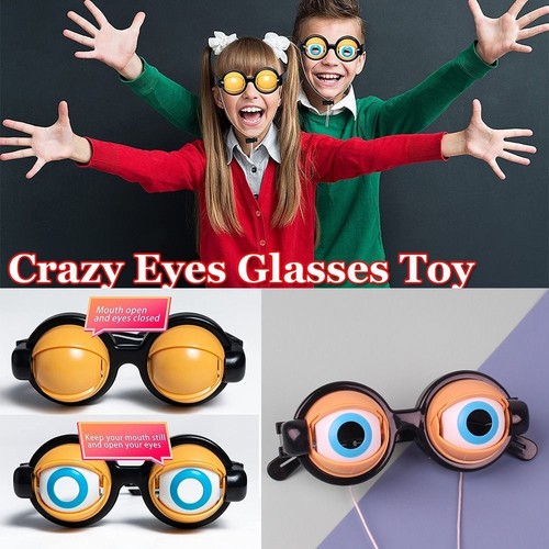 Kids Party Toy Pranks Funny Glasses Party Eyewear Crazy Eyes Props ...