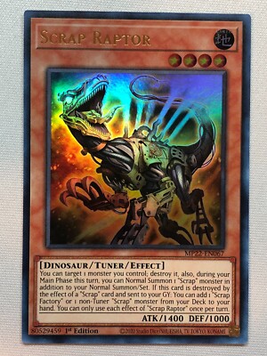 Yugioh 2022 Tin of the Pharaoh's Gods Scrap Raptor MP22-EN067 | eBay