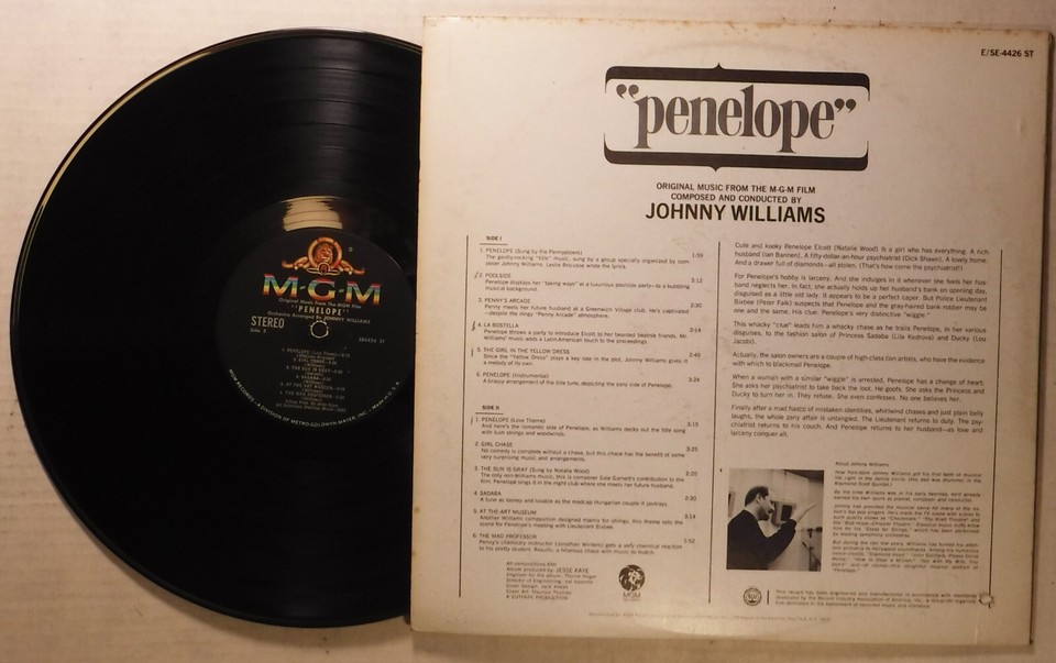 PENELOPE / ORIGINAL SOUNDTRACK / 12 INCH 33 RPM VINYL LP / MGM SE 4426 ...