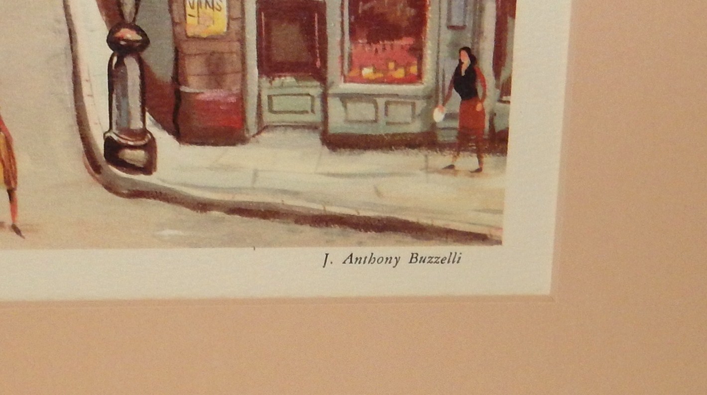 Joseph Anthony Buzzelli "Montmartre, Paris" color lithograph | eBay