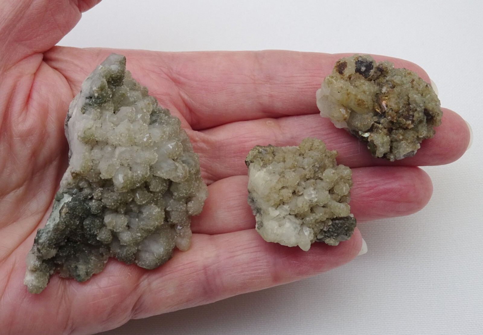 Francolite (carbonate-rich fluorapatite) on Quartz from Fowey Consols ...
