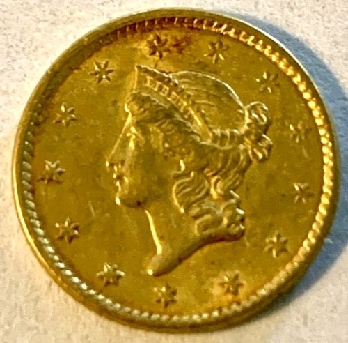 1851 Liberty $1 Dollar Gold Coin Type I Coin 9999.9 Fine Gold!!! Mint ...