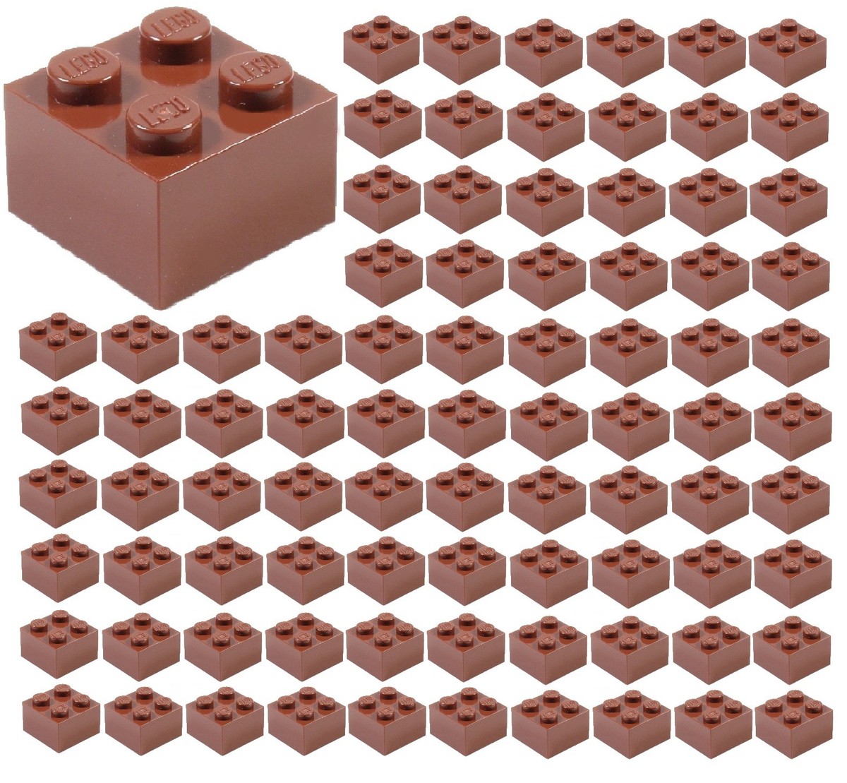 Tijolo Lego 2x2 Marrom