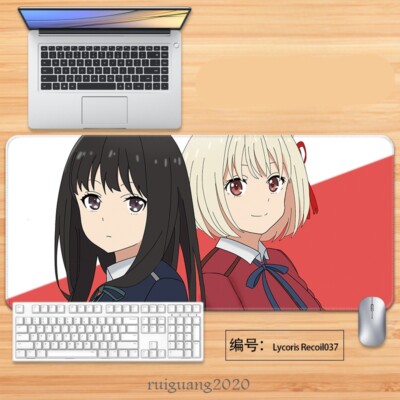 40x70cm Anime Lycoris recoil Keyboard Desktop Mat Gaming Mousepad Xmas ...