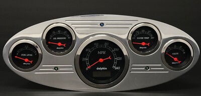 1932 1933 1934 Ford Truck 5 Gauge Dash Panel Insert Polished ...