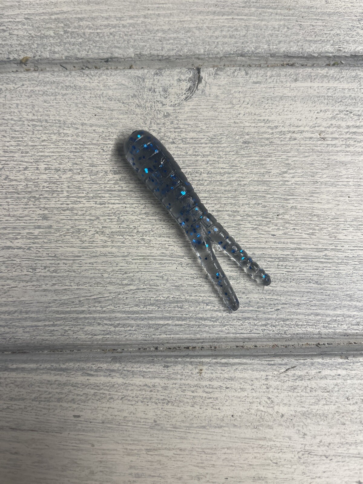 1.5” Beetle Spin Bodies smoke blue glitter Lot Of 40 Crappie Split Tail ...