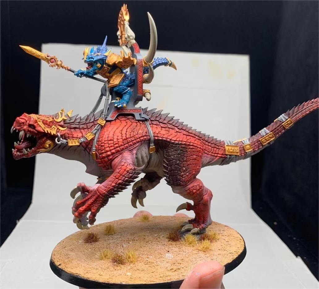 Warhammer AOS Saurus Oldblood On Carnosaur Order Seraphon Presale ...