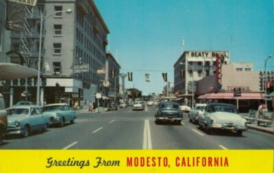 MODESTO California 1940-50s 10th & J Streets OLD PHOTO | eBay Australia