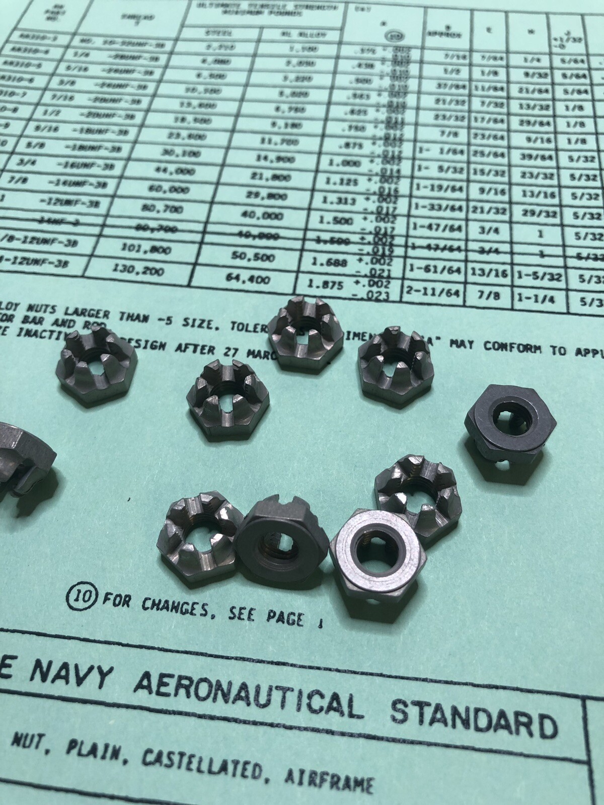 (10ea) AN310D4 1/4-28 Aluminum Castle Nuts, AN310-D4 | eBay