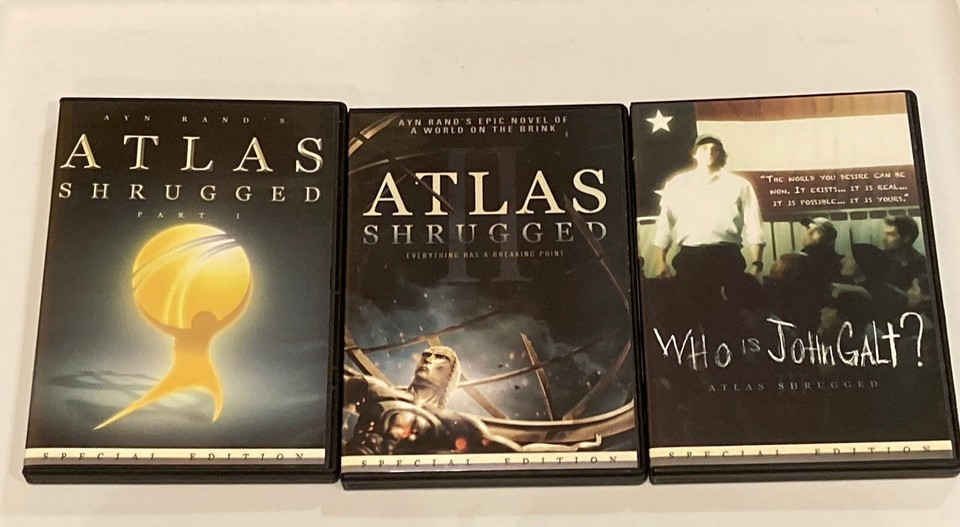 Special Edition ATLAS SHRUGGED TRILOGY I-3 DVD Set Ayn Rand John Galt ...