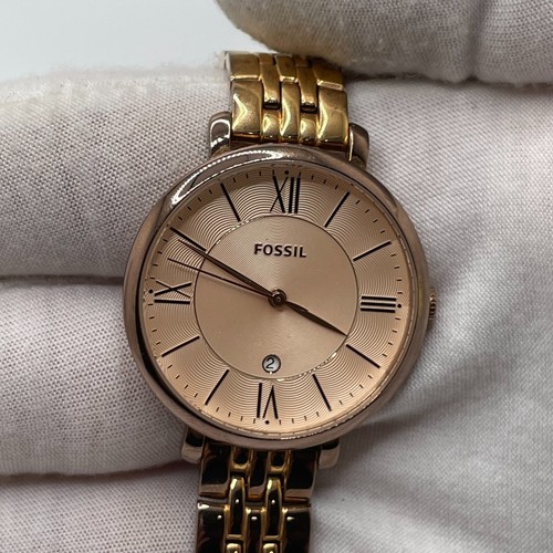 Fossil ES3435 Womens Jacqueline Rose Gold Watch 36mm for sale online | eBay