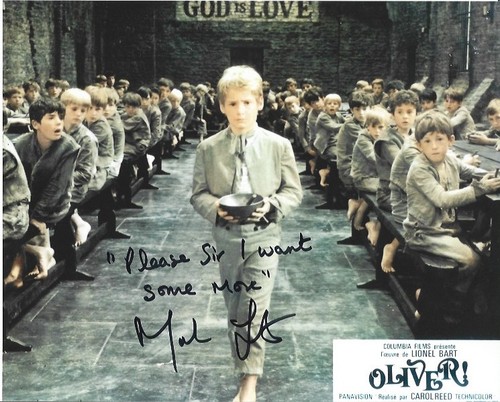 Mark Lester In Person signed 10" x 8" photo + RARE quote!!!- Oliver! #5 ...