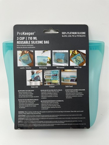 ProKeeper Reusable Silicone Bag Sandwich Size 3 Cups NEW | eBay