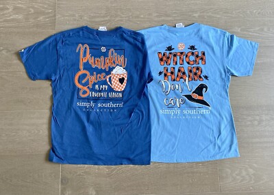 Simply Southern Fall Shirt Lot Of 2, Size Youth Large | eBay
