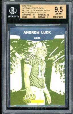 Andrew Luck Rookie Card 2012 Panini Convention Art Make Ready #1 BGS 9. ...