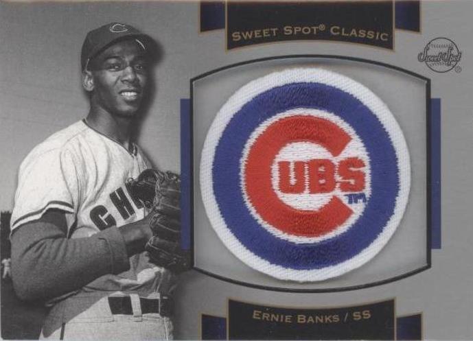 2003 Upper Deck Sweet Spot Classic - Souvenir Logo Patch Ernie Banks #P ...