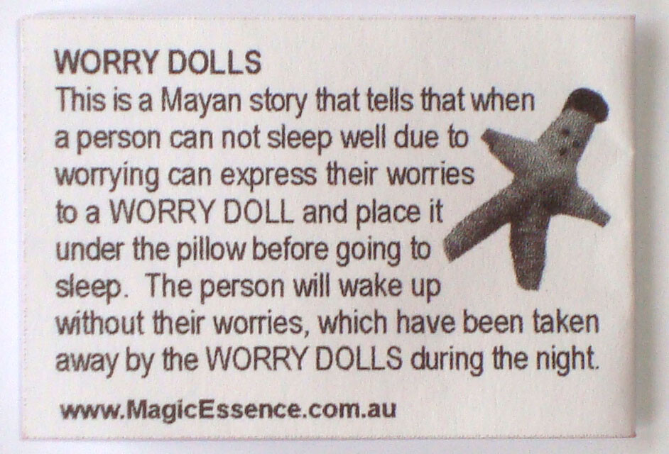 Worry Doll - 1 x BIG WORRY DOLLS in TEXTILE BAG - Orange | eBay Australia