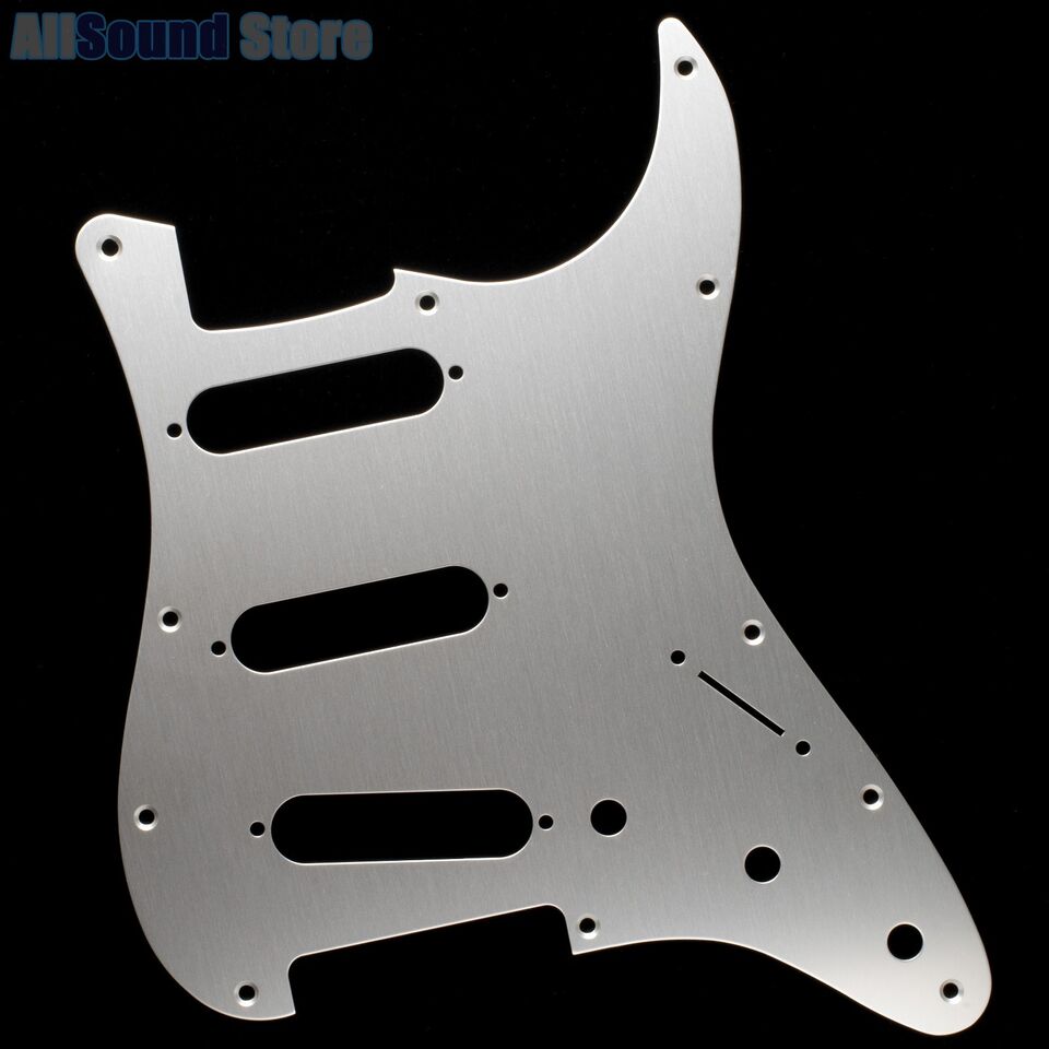 BRUSHED ANODIZED ALUMINUM Pickguard for Fender® SSS Stratocaster® Strat ...