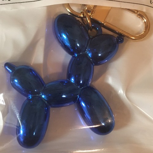 Metallic Blue Cartoon Balloon Dog Keychain Cute Key Ring Purse Bag Clip ...