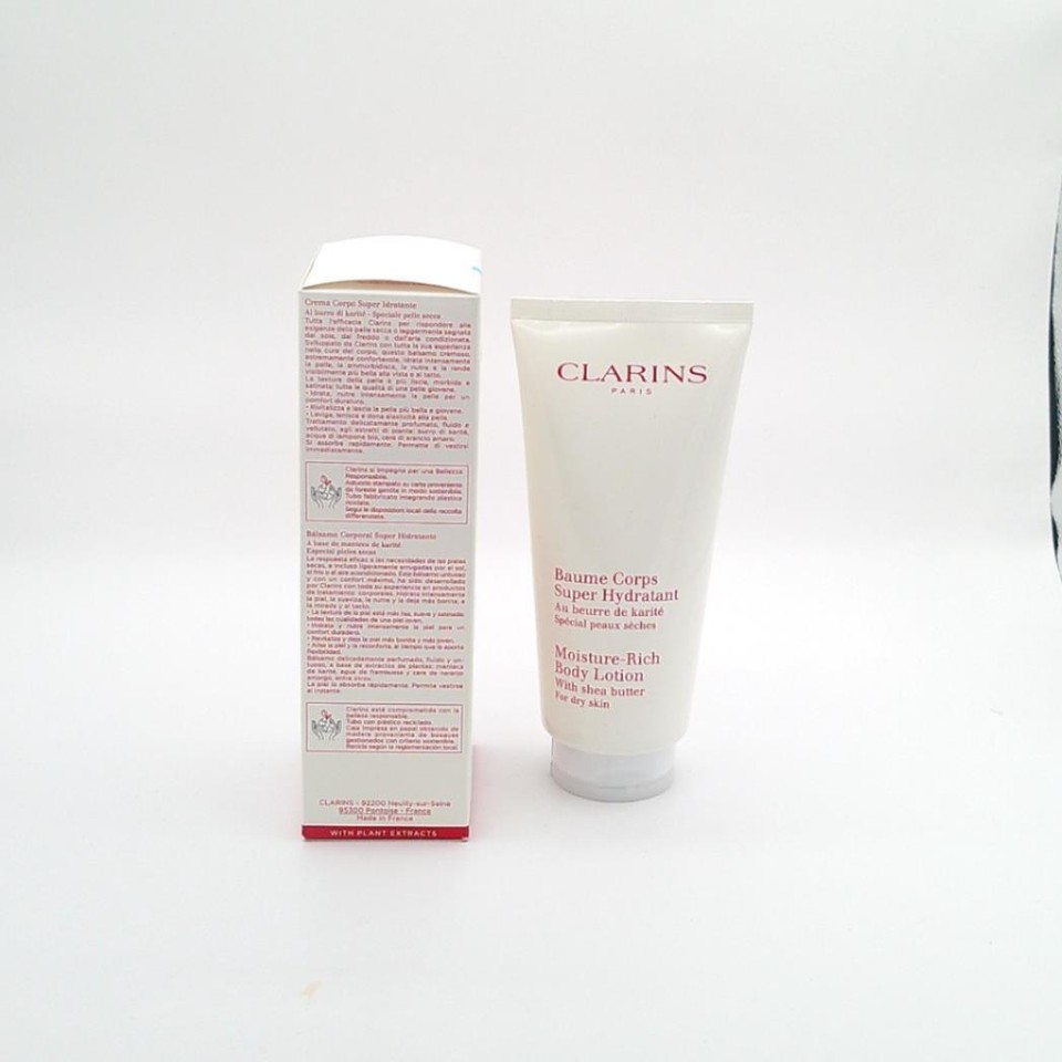 Clarins Baume Corps Moisture-Rich Body Lotion 6.5oz / 200ml *NEW IN BOX ...