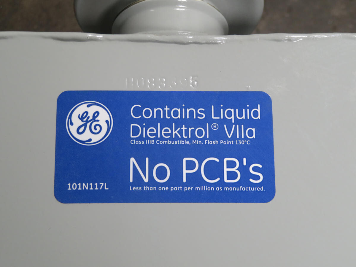 GE Capacitor 101N117L 12470 Volts 1 Phase With Dielektrol Fluid Cat ...