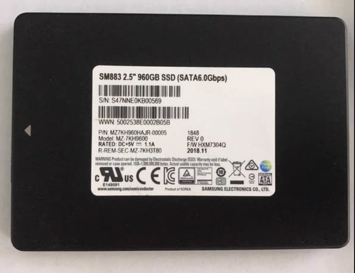 Samsung 960GB SSD SM883 2.5 R-REM-SCE-MZ-7KH9600 SATA6.0Gbps ...
