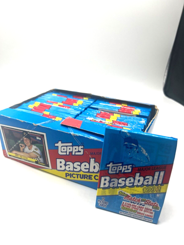1992 Topps Baseball Picture Cards Open Box With 36 Sealed Packs | eBay