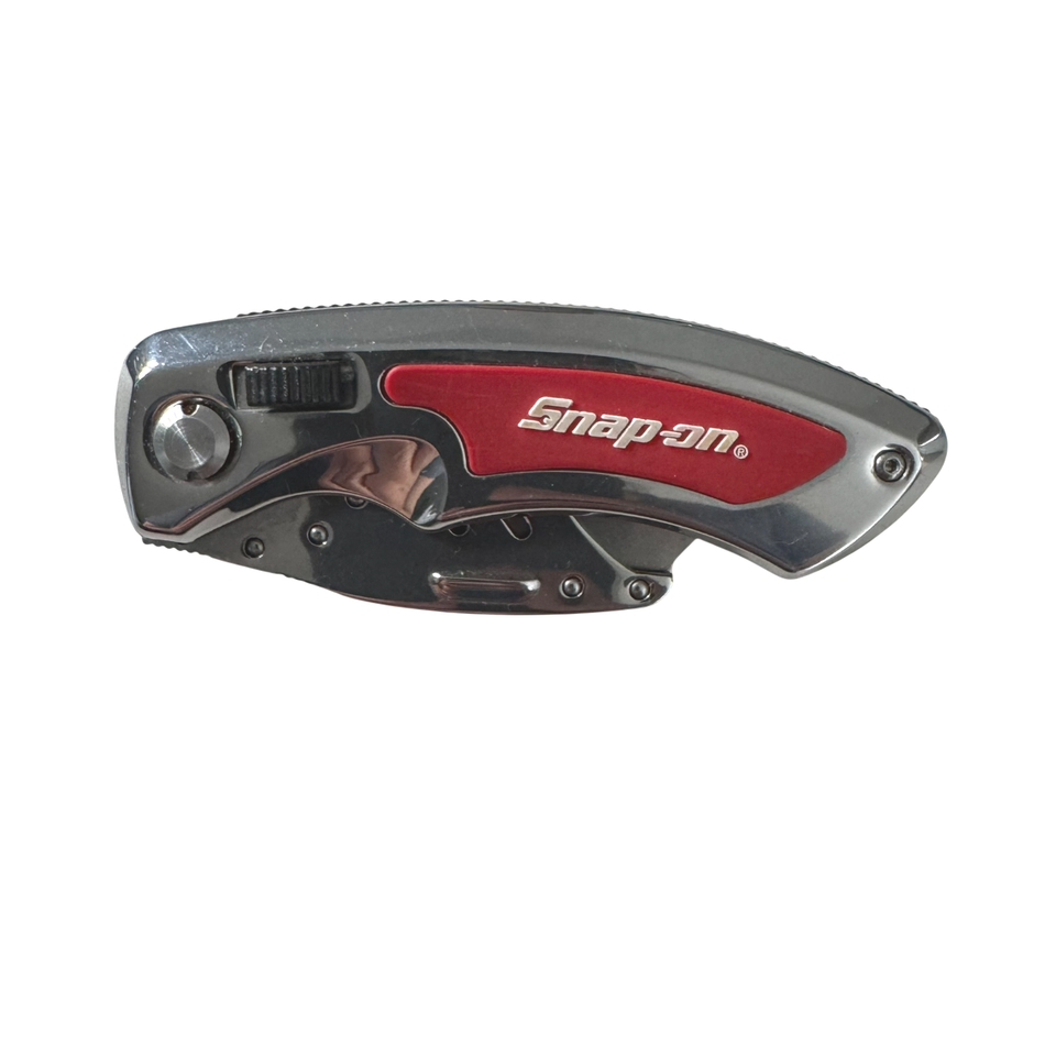 Snap On Folding Box Cutter Utility Knife Chrome Rare Collectable MC-86 ...