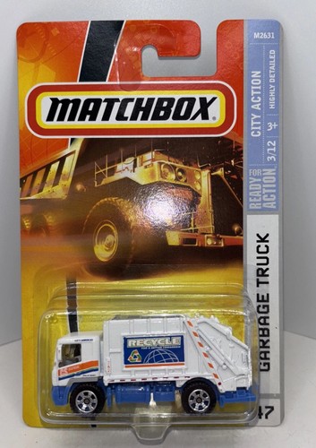 Matchbox Garbage Truck #47 City Action Recycle White Ready For Action ...