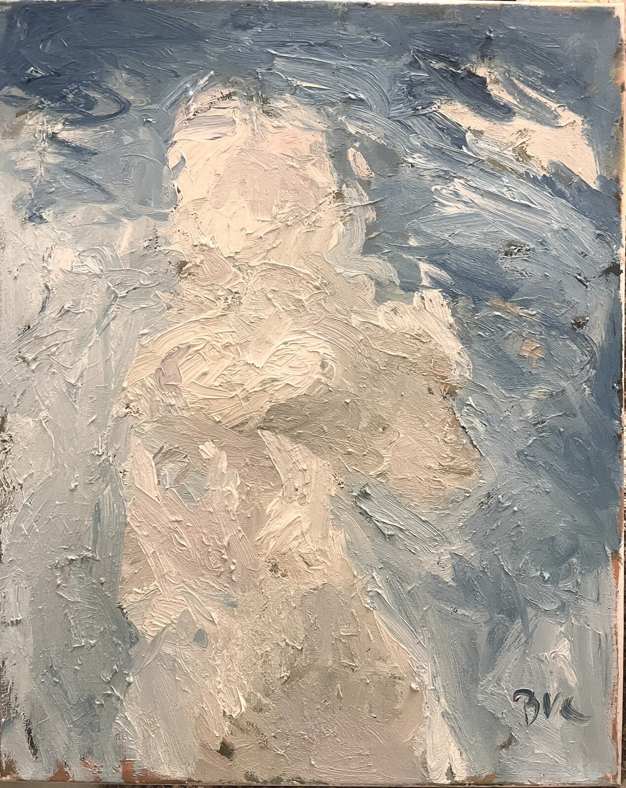 Cloud Figure Surrealism Boudoir Oil Painting 16x20 Original Signed On ...