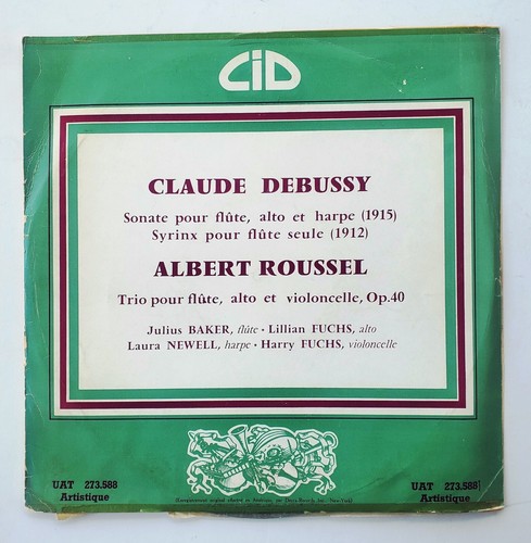 RARE French Claude Debussy & Albert Roussel LP - CID Label - Lillian ...