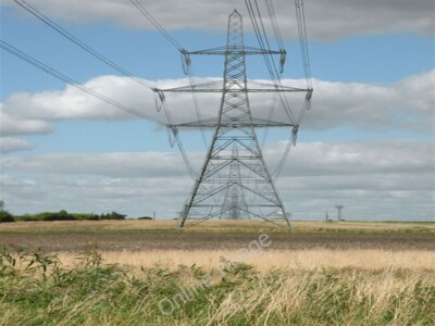 Photo 6x4 Power line crossing New River Wicken/TL5670 This 400kV line ...