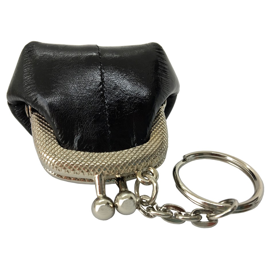 Genuine Eel Skin Leather Mini Key Chain Key Ring Mini Purse | eBay