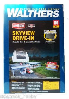 HO Scale Walthers Cornerstone 933-3478 Skyview Drive-In Theater Kit | eBay