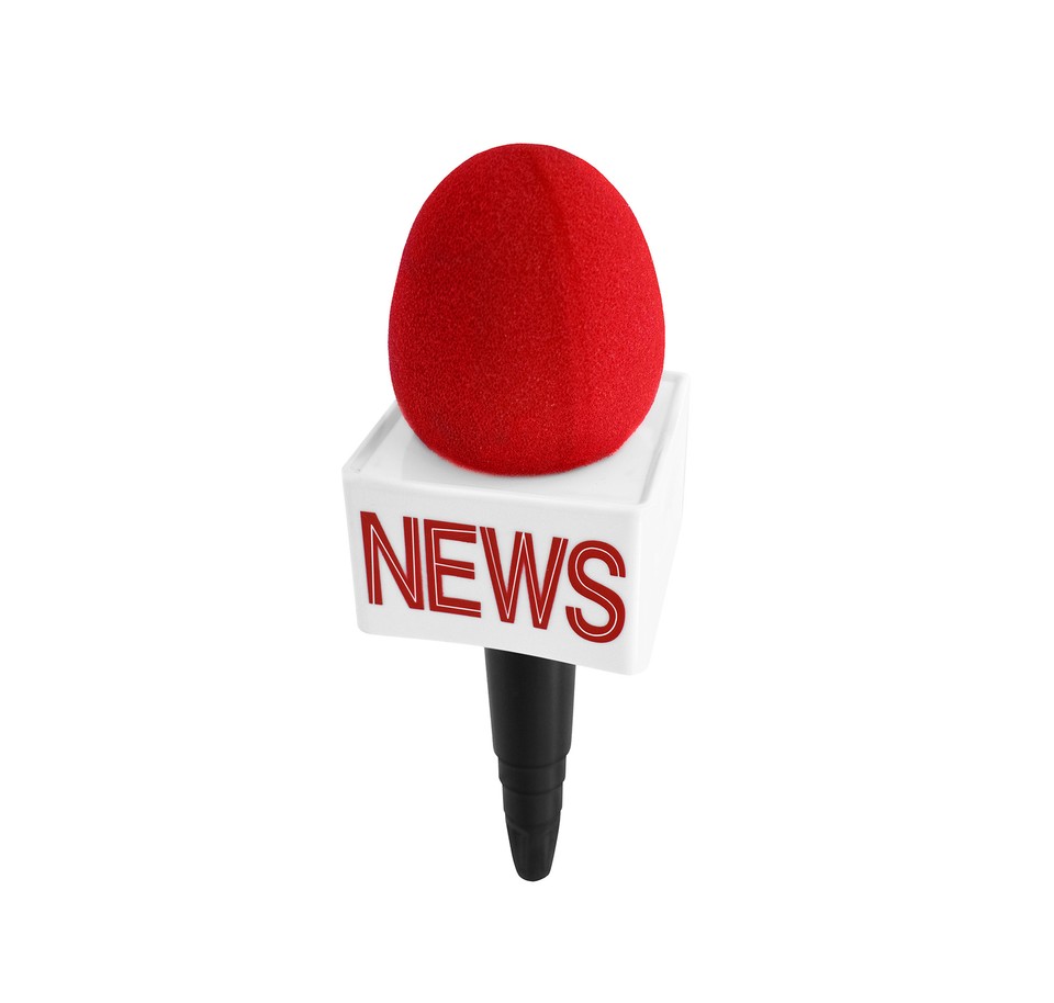 Fake News Reporter Microphone Mic Flag Cube Plastic Cordless Costume ...