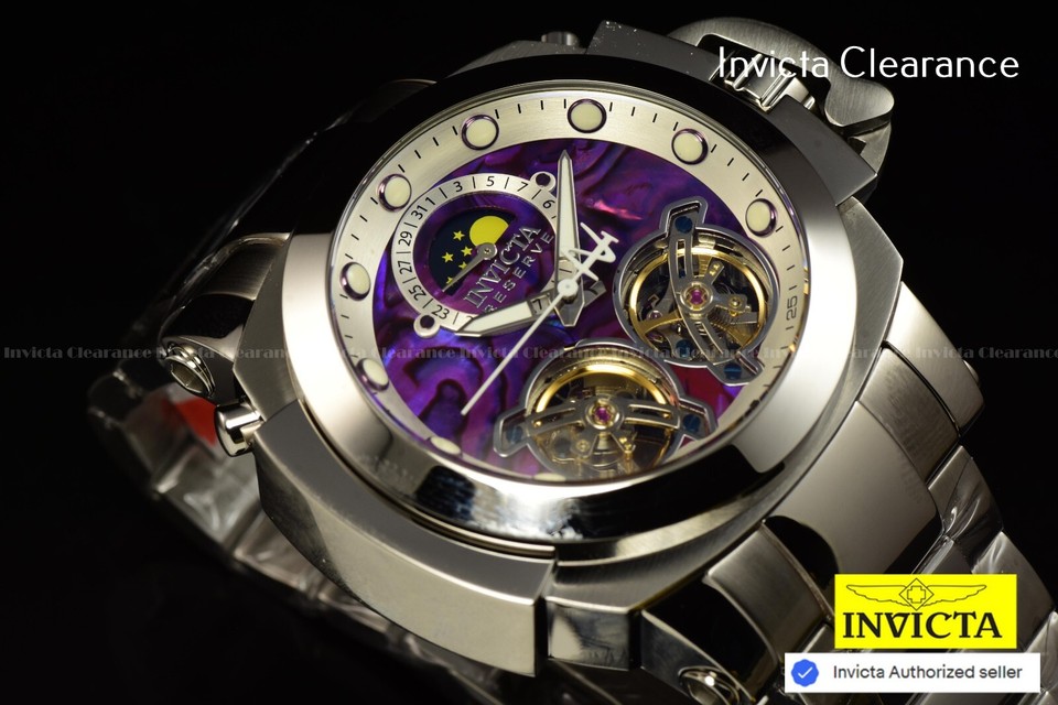 NEW Invicta Reserve Man of War Automatic Purple Abalone Dial Men's ...