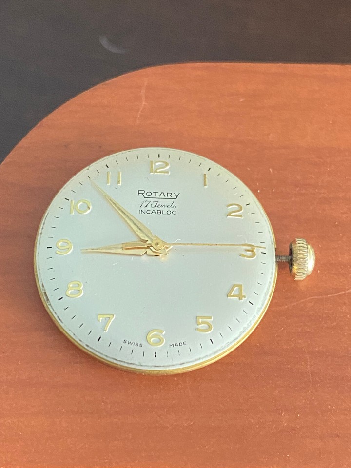 VINTAGE MEN'S SWISS ROTARY WRIST WATCH MOVEMENT, ETA 2370, 645, KEEPING ...