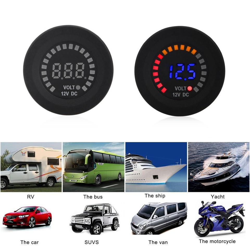 Waterproof CAR Battery Meter DC 12V Voltmeter LED Digital Display ...