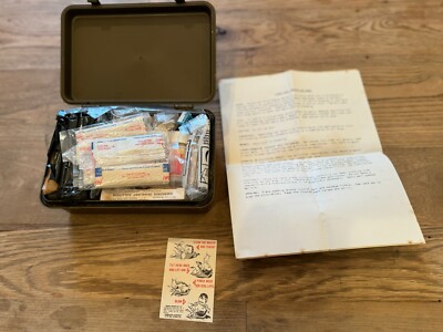 VINTAGE US MILITARY GENERAL PURPOSE FIRST AID KIT NSN 6545-00-922-1200 ...