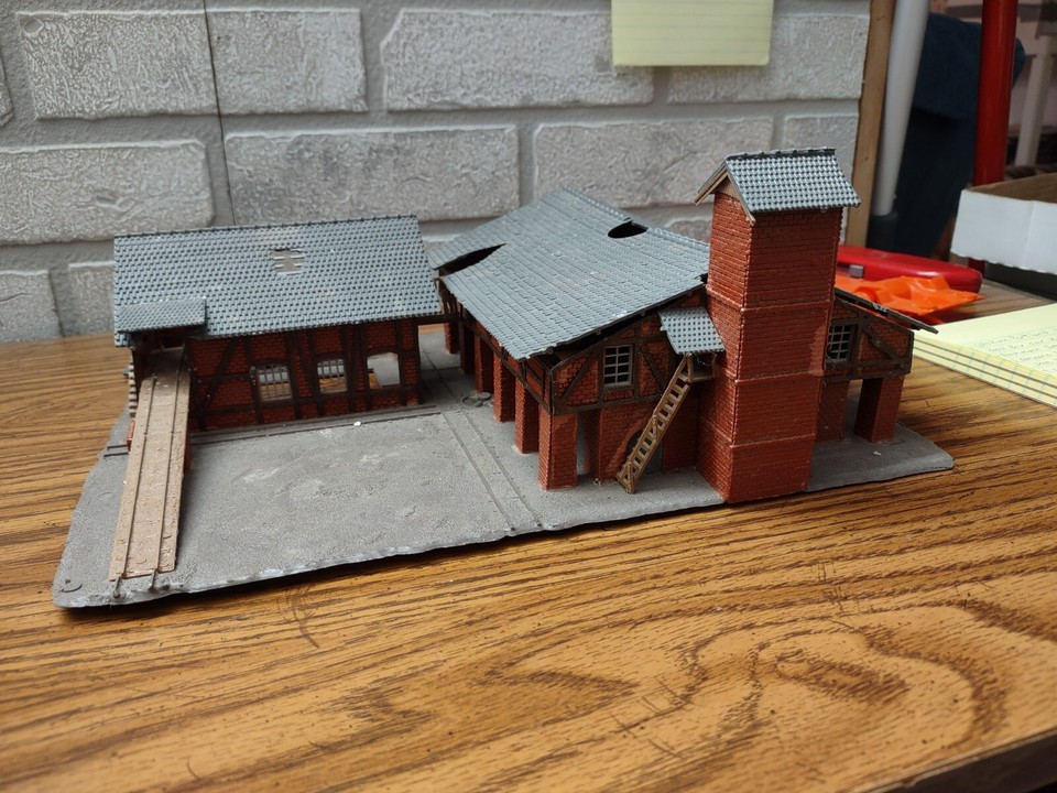 HO scale train building lumber mill yard model train set | eBay