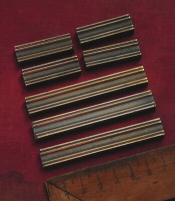 7x Line brass ornament bookbinding Art Nouveau Deco gilding bookbinder ...