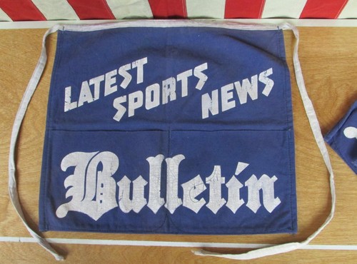 Vintage 1940s Bulletin Sports News Canvas Newspaper Carrier Apron ...