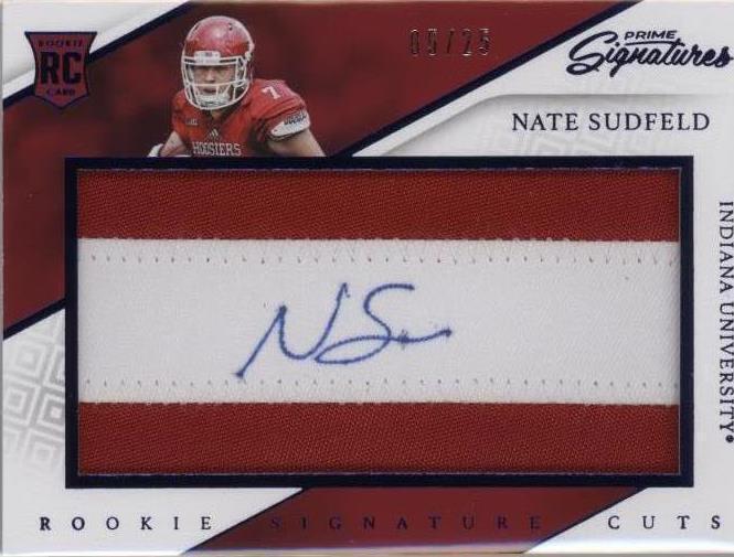 2016 Panini Prime Signatures - Rookie Signature Cuts Nate Sudfeld #269 ...