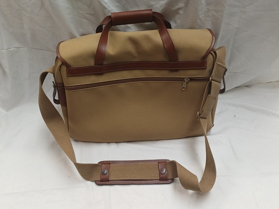 Billingham Camera Bag Khaki Tan Leather Shoulder Strap Pockets Durable ...