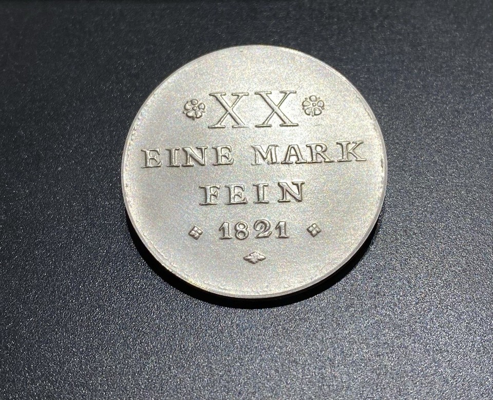 Schaumburg-Lippe Eine Mark Fein Georg Wilhelm 1821 Top Zustand 🟡 | eBay.de