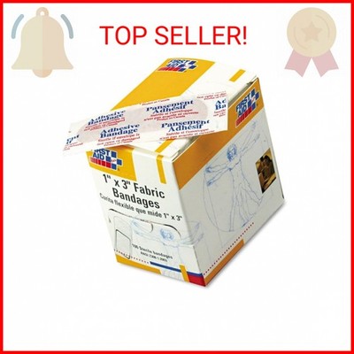 First Aid Only G122 1 x 3 Inch Fabric Bandages, First Aid Kit Refill ...