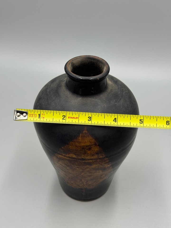 Antique Chinese Song Dynasty Jian Ware Kilin Leaf Vase 7'' | eBay