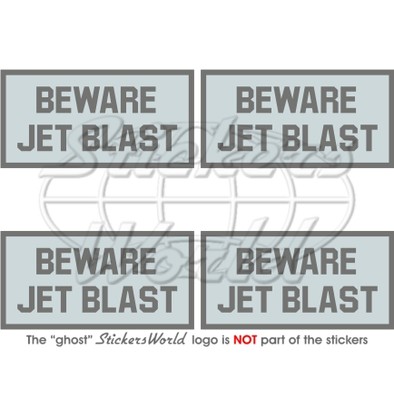 BEWARE JET BLAST SE MÉFIER LowVis Aéronef USAF, 50mm Vinyle Autocollant ...